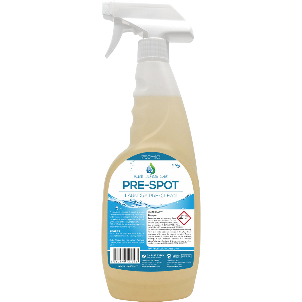 Christeyns PURITI Pre-Spot Laundry Pre-Clean 750ml – Cleaning Product Store