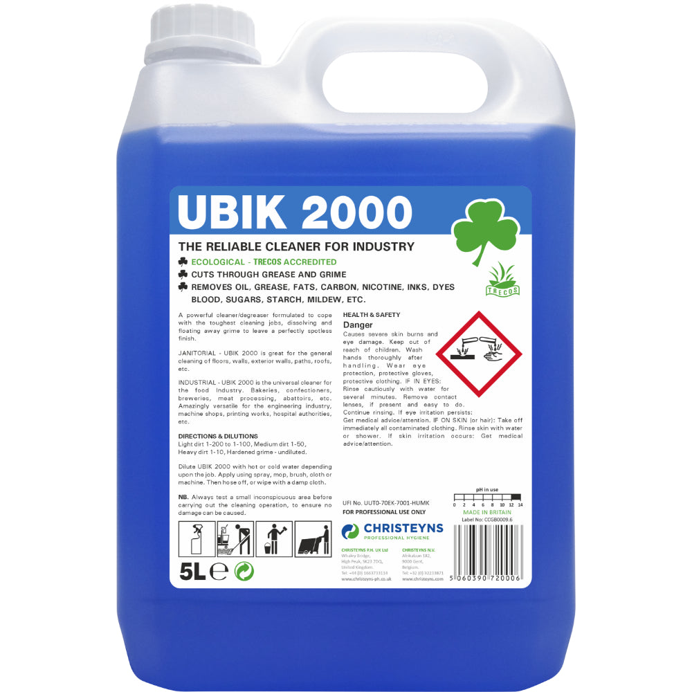 Christeyns UBIK 2000 Degreaser 5L – Cleaning Product Store