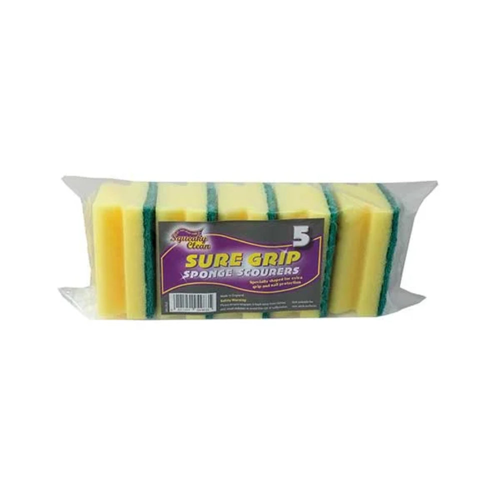 Sure Grip Sponge Scourers Pk5 – Cleaning Product Store